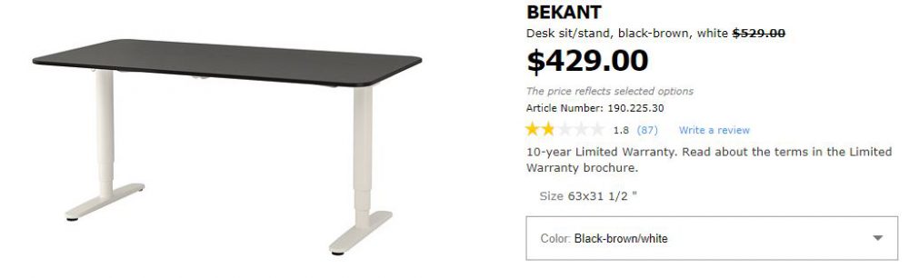 IKEA Bekant Standing Desk | Experts Review